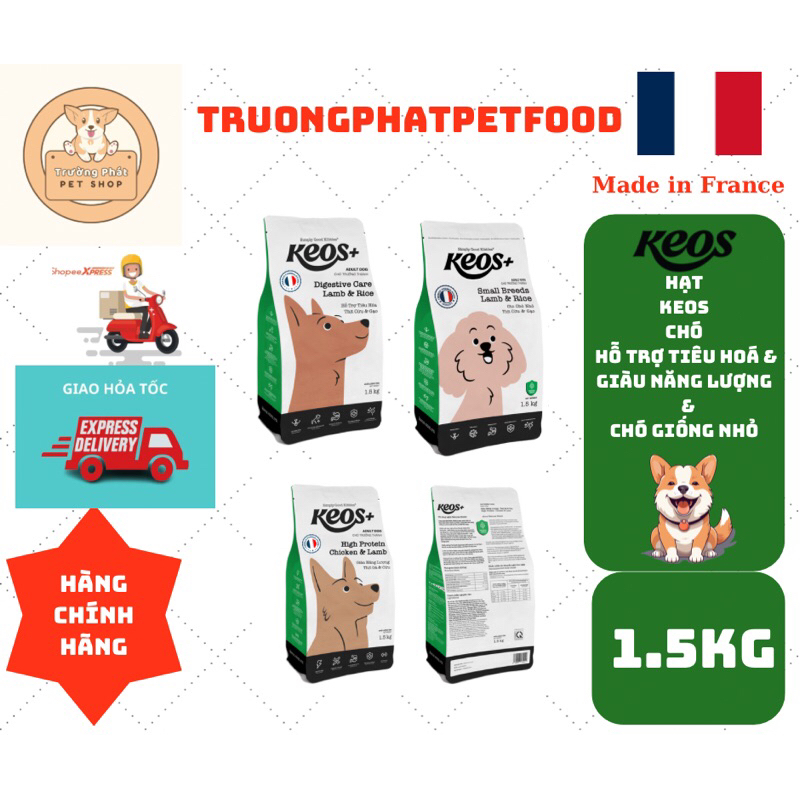 [Keos] Thức Ăn Hạt Chó Giống Nhỏ & Các Dòng Chức Năng Của 🇫🇷 1.5Kg | Shopee Việt Nam