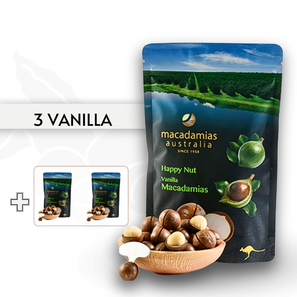 [COMBO 3 GÓI RẺ NHẤT] MACCA ÚC NỨT VỎ VỊ VANI HAPPY NUT Macadamias nhập ...