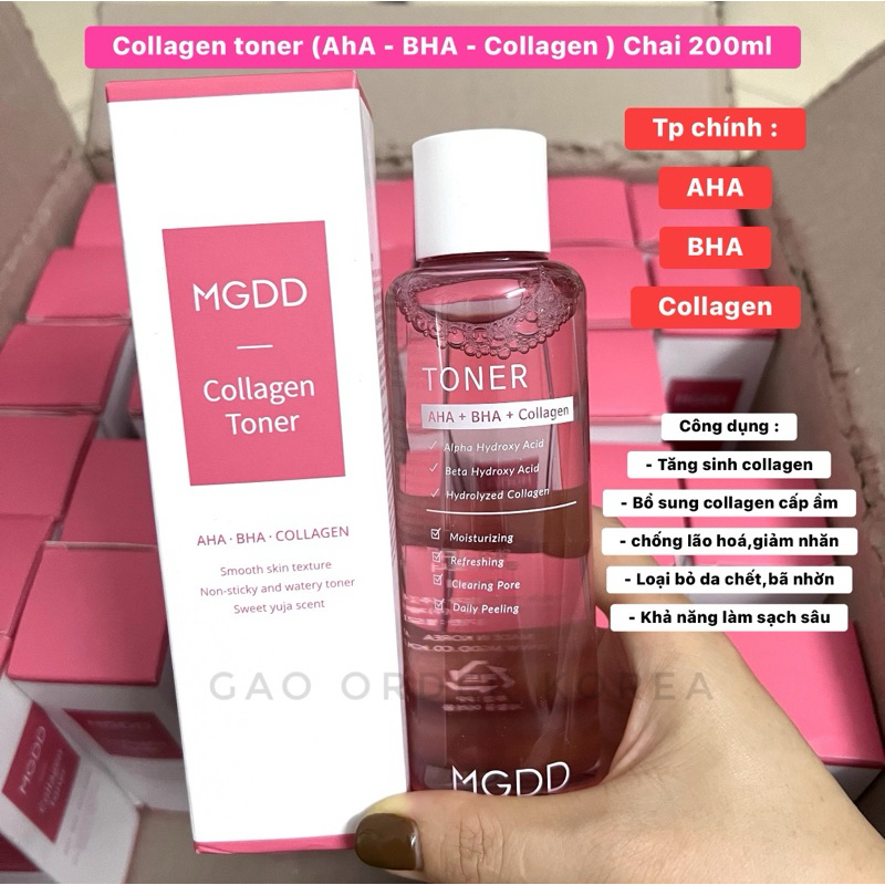 Toner AHA + BHA + Collagen MGDD 200ml | Shopee Việt Nam
