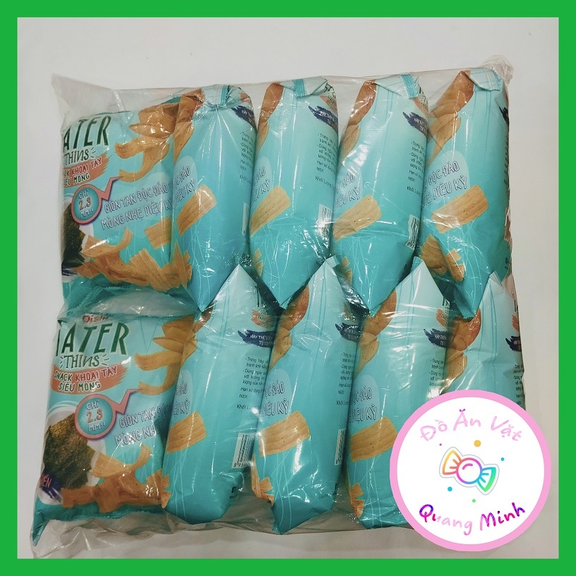 Bán sỉ bịch Bim bim Oishi Snack khoai tây siêu mỏng TATER thins vị Tảo ...