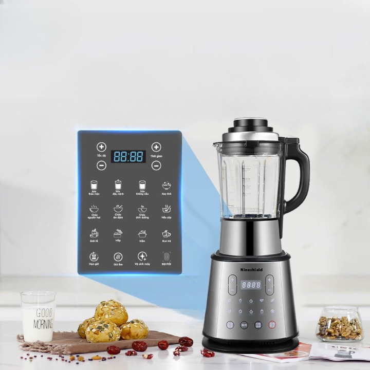 Máy Làm Sữa Hạt Nineshield KB-505, Công Suất 1800W, 10 Chức Năng Nấu ...