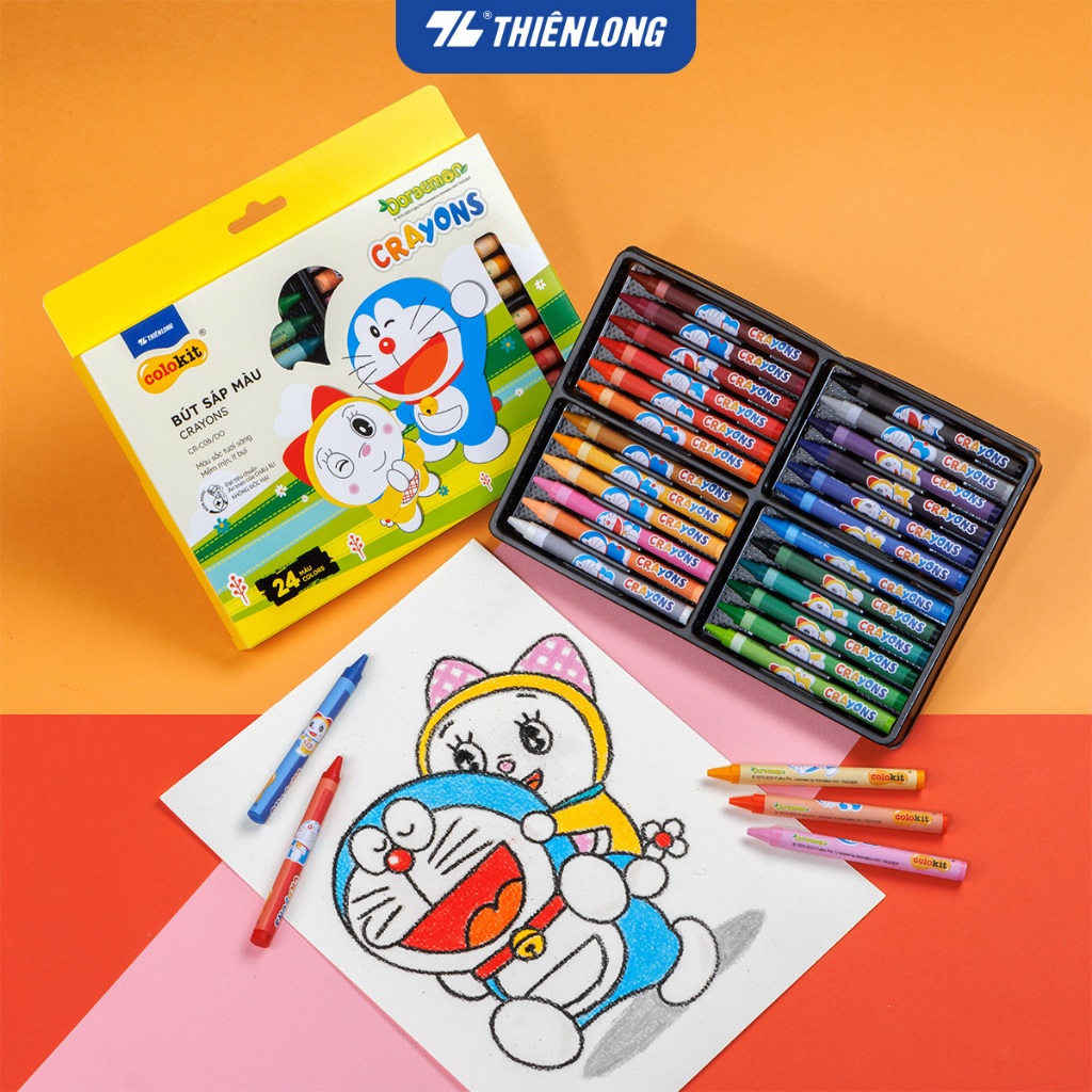 Sáp màu Colokit Doraemon CR-C06/DO, vỏ ngẫu nhiên | Shopee Việt Nam