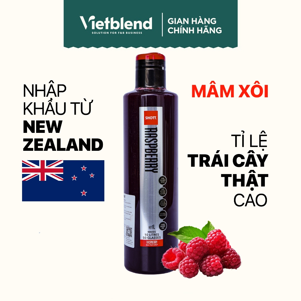 Syrup SHOTT Vị Mâm Xôi (Raspberry) Chai 1 Lít | Shopee Việt Nam