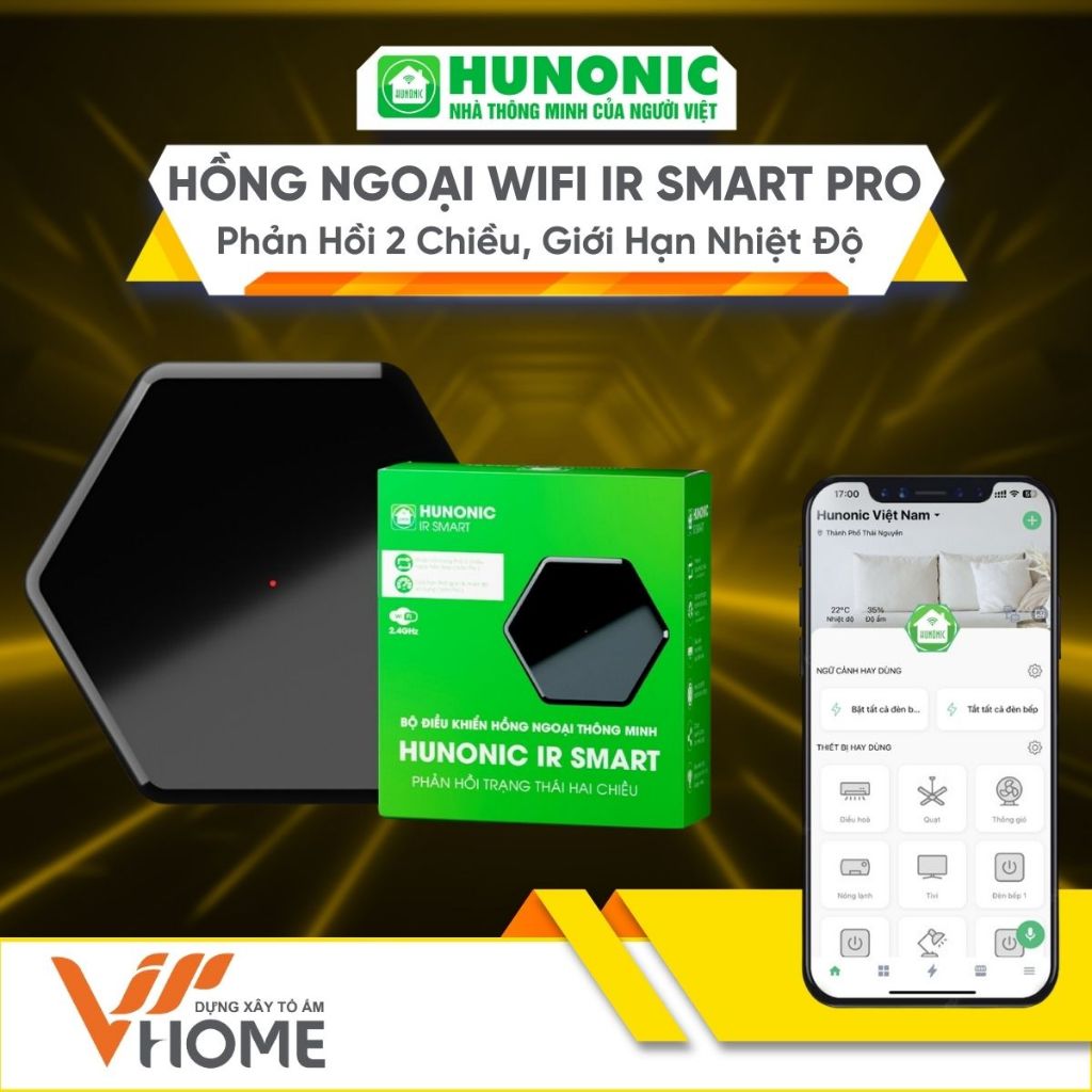 Bộ Hồng Ngoại Hunonic IR Smart Pro, Điều Khiển Hẹn Giờ Tivi, Điều Hoà ...