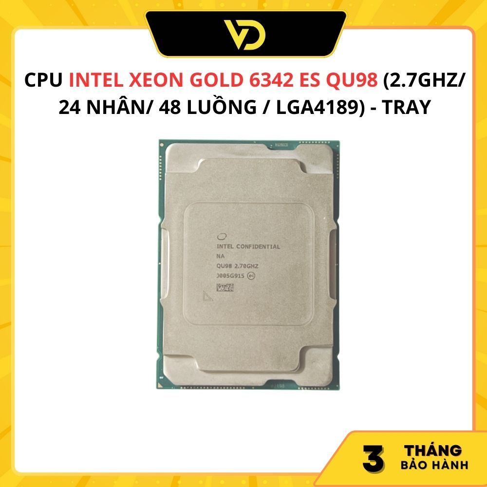 CPU INTEL XEON GOLD 6342 ES QU98 (2.7GHZ/ 24 NHÂN/ 48 LUỒNG / LGA4189) - TRAY | Shopee Việt Nam