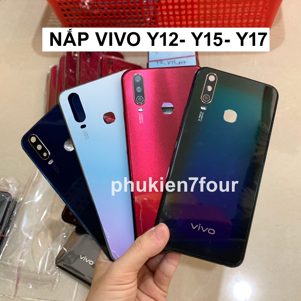 Nắp Lưng VIVO Y12/ Y15/ Y17 khung viền, đủ kính camera, nút và khay sim ...