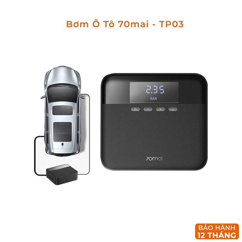 Bơm lốp ô tô 70mai Midrive TP03 [CHÍNH HÃNG] bơm điện đa năng áp suất lớn, chân tẩu 12V - 10A ...