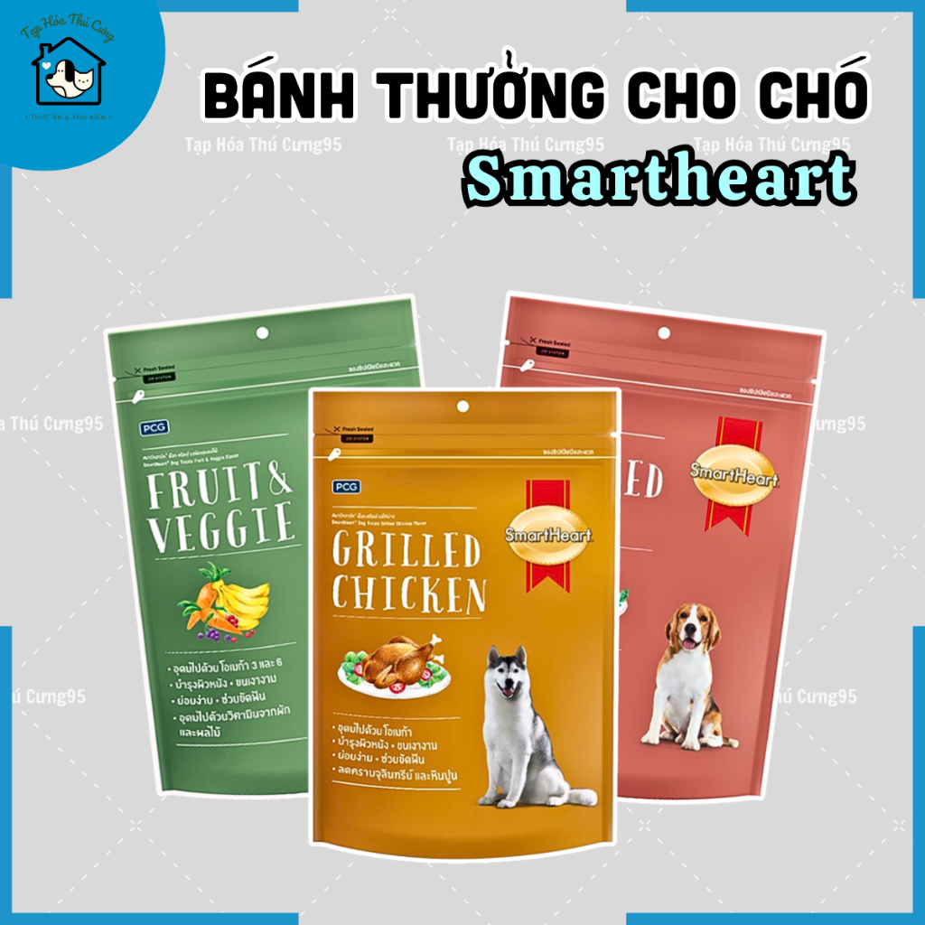 Bánh thưởng snack cho chó Smartheart thơm ngon chất lượng 100gr ...
