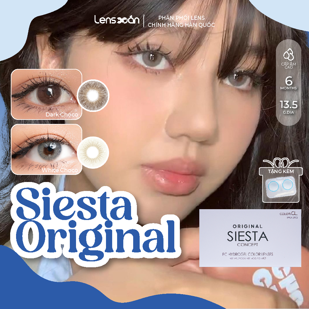 Kính áp tròng cận 6 tháng LENS XOẮN lens cận DARK CHOCO / WHITE CHOCO ...