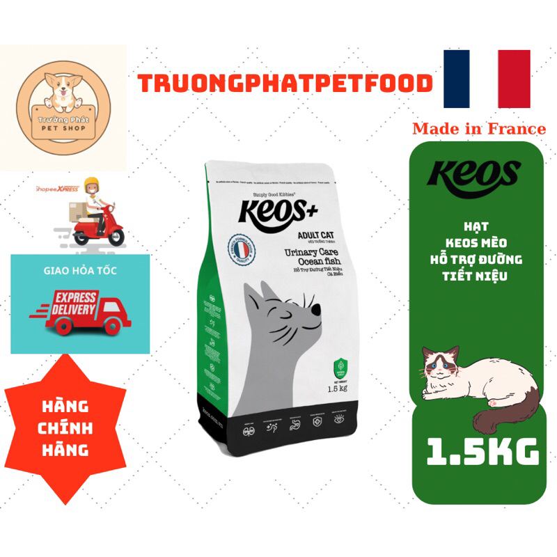 [KEOS URINARY Có KM] (Thức Ăn Cho Mèo Hỗ Trợ Đường Tiết Niệu) 1,5KG | Shopee Việt Nam