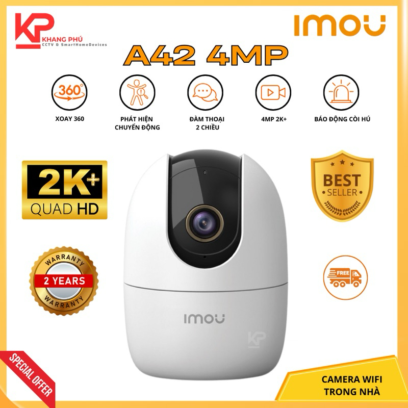 Camera Wifi Imou A42P 4MP 2K+ - Siêu Nét, Xoay 360 độ, Đàm thoại 2 ...