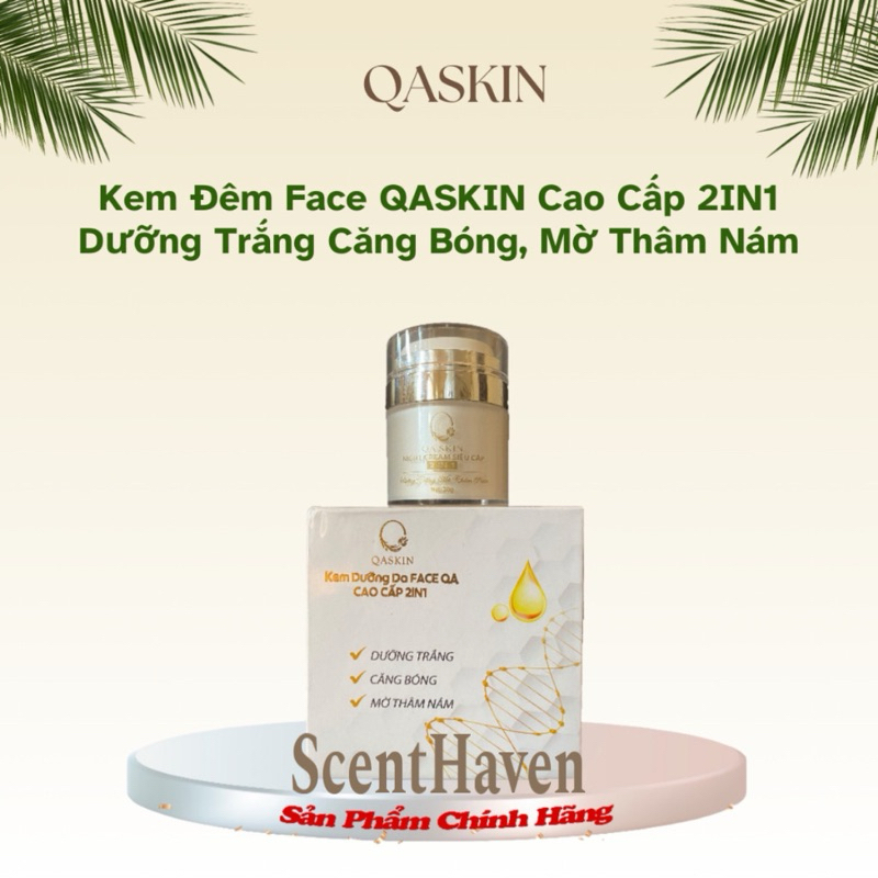 Kem đêm dưỡng trắng căng bóng da 2in1 QASKIN 5.0 | Kem dưỡng trắng da cấp tốc | Shopee Việt Nam