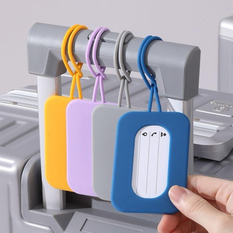Thẻ name tag silicone gắn vào vali, hành lý dễ thương, nhiều màu sắc ...