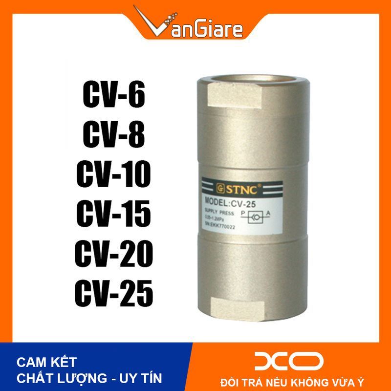Van 1 chiều khí nén CV STNC CV06 CV08 CV10 CV15 CV20 CV25 | Shopee Việt Nam