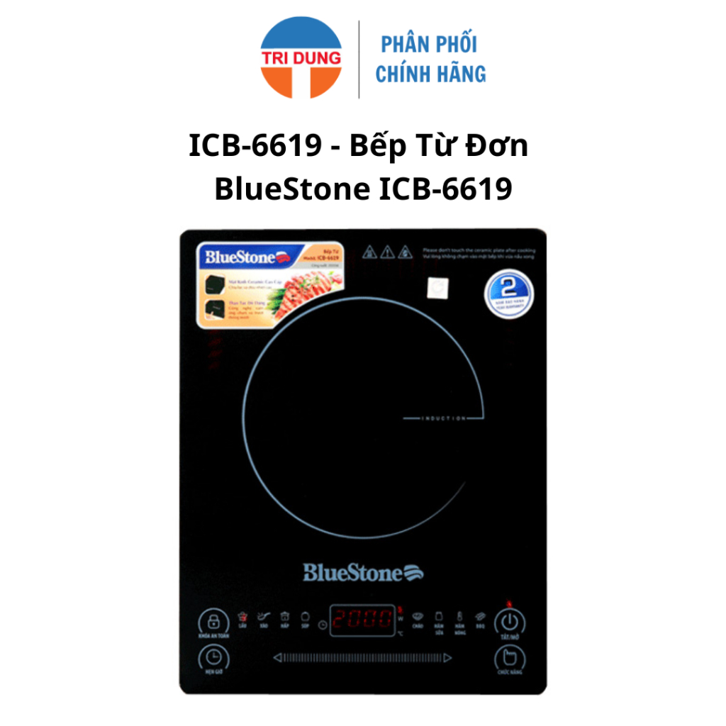 ICB-6619 - Bếp Từ Đơn BlueStone ICB-6619 2000W - Bảo Hành Chính hãng ...