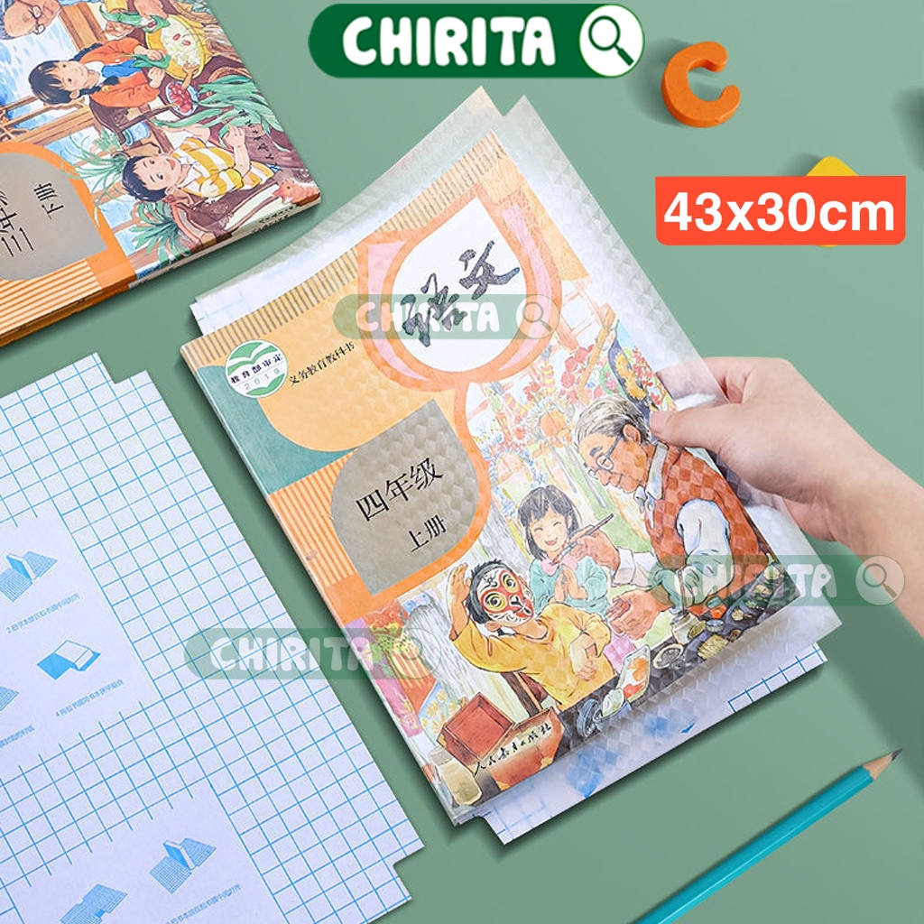 Decal Bọc Sách Vở Trong Suốt 10 Tờ 43x30cm Chống Thấm- Đề Can Bao Tập ...