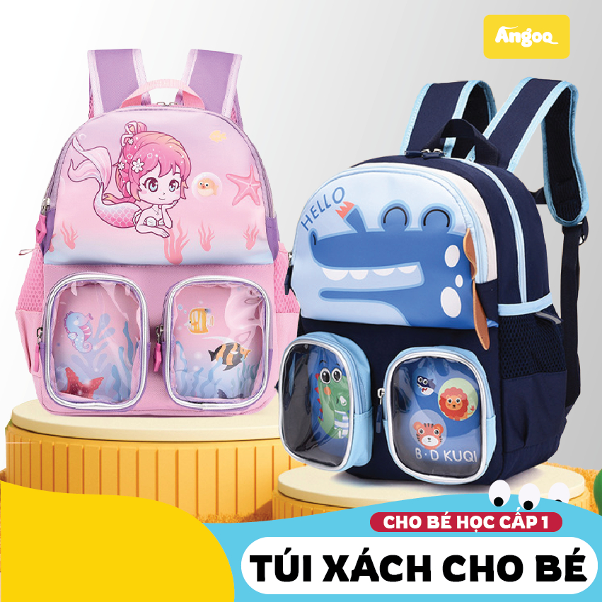 Balo cho bé trai bé gái ANGOO đi học mẫu giáo mầm non chống thấm nước ...