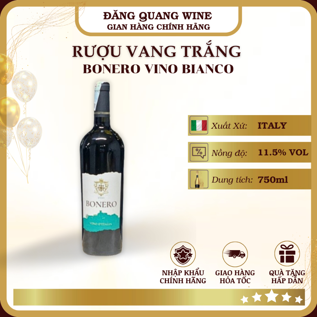 Rượu vang trắng Bonero Vino Bianco - Ý | Shopee Việt Nam