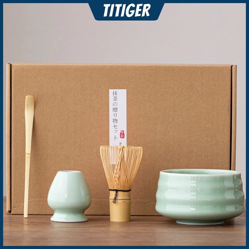 Bộ Dụng Cụ Pha Trà Gồm Bát Đánh Matcha, Cây Đánh Trà Xanh Matcha, Phới ...