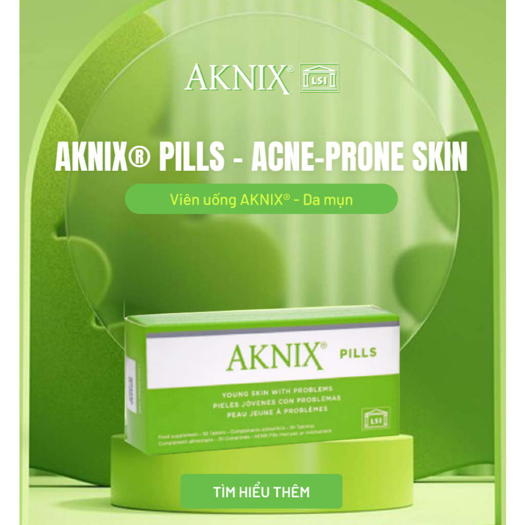 Viên uống giảm mụn AKNIX mọi loại da hộp 30 viên | Shopee Việt Nam