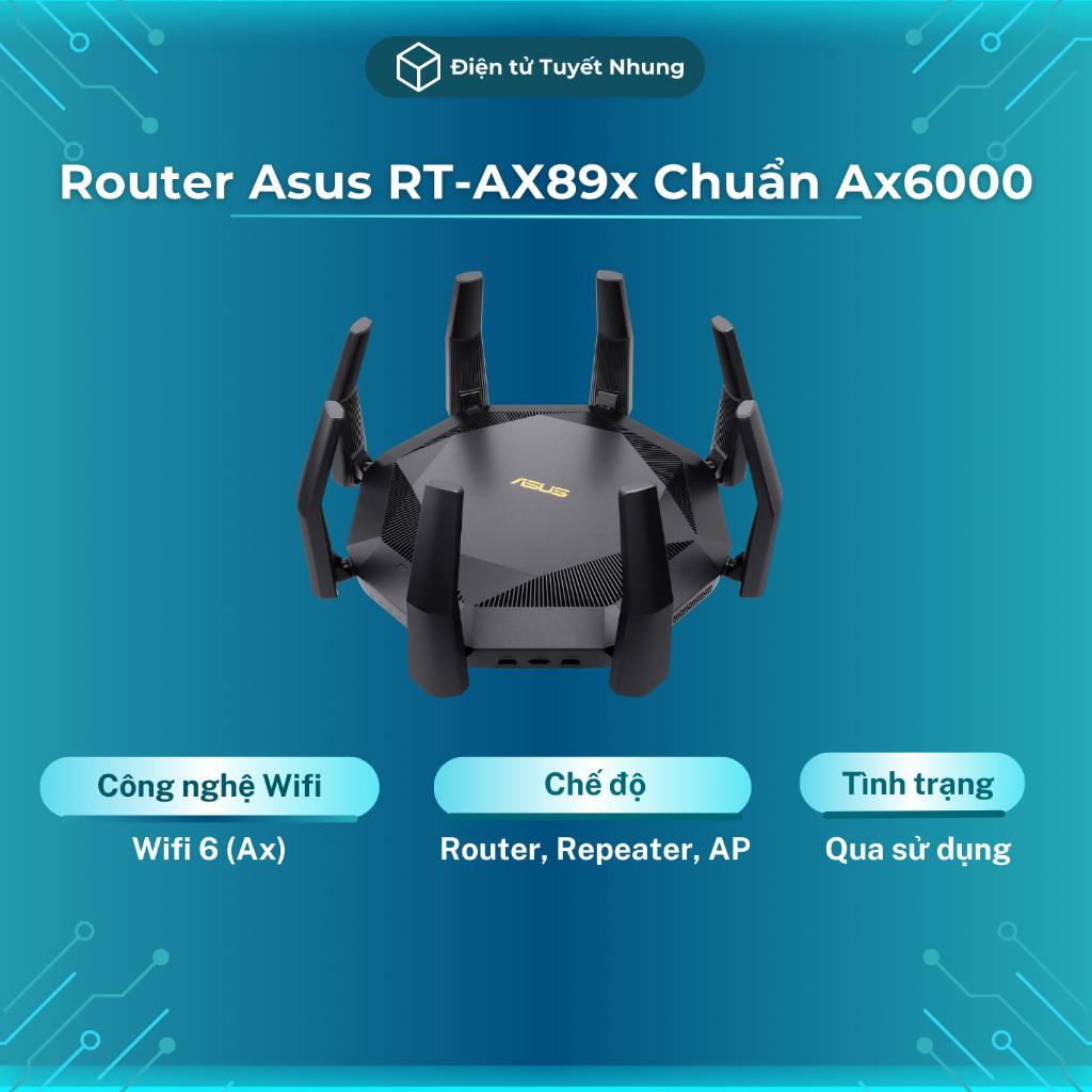 Router Asus RT-AX89x, Chuẩn Ax6000, Dual Band, Qua Sử Dụng - Router ...