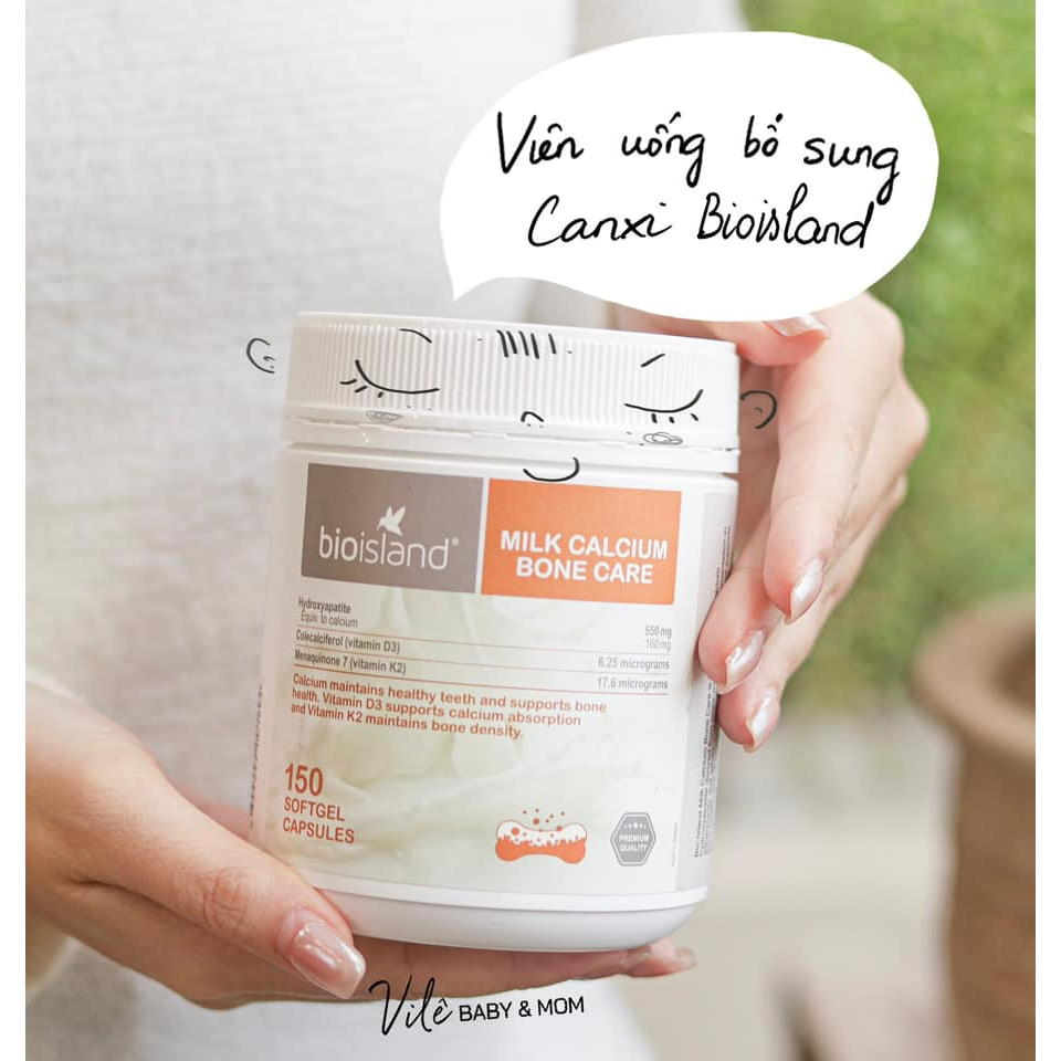 (Date 11/2027) Canxi Bioisland 150 viên / Viên sữa Milk Calcium Bone ...