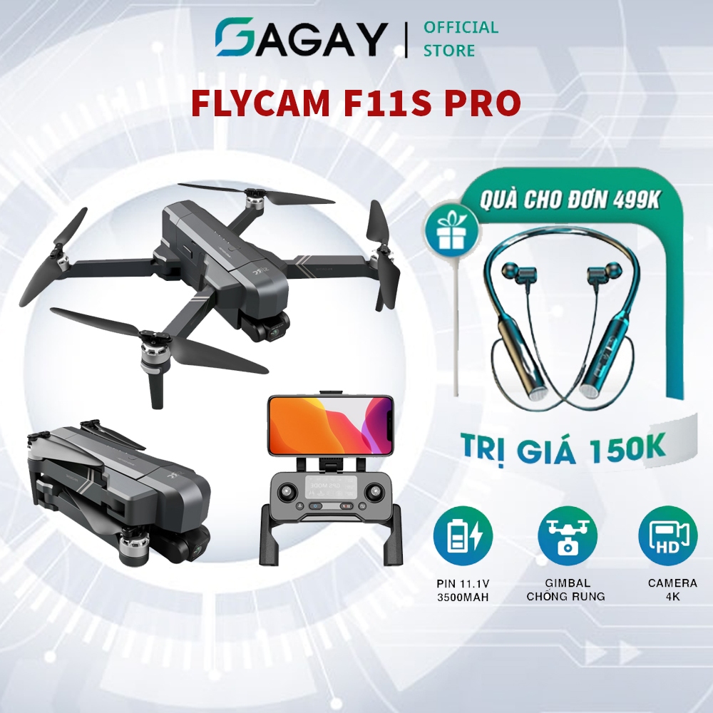 Flycam F11S Pro - Camera 4K Gimbal 2 trục chống rung hoàn hảo thời ...
