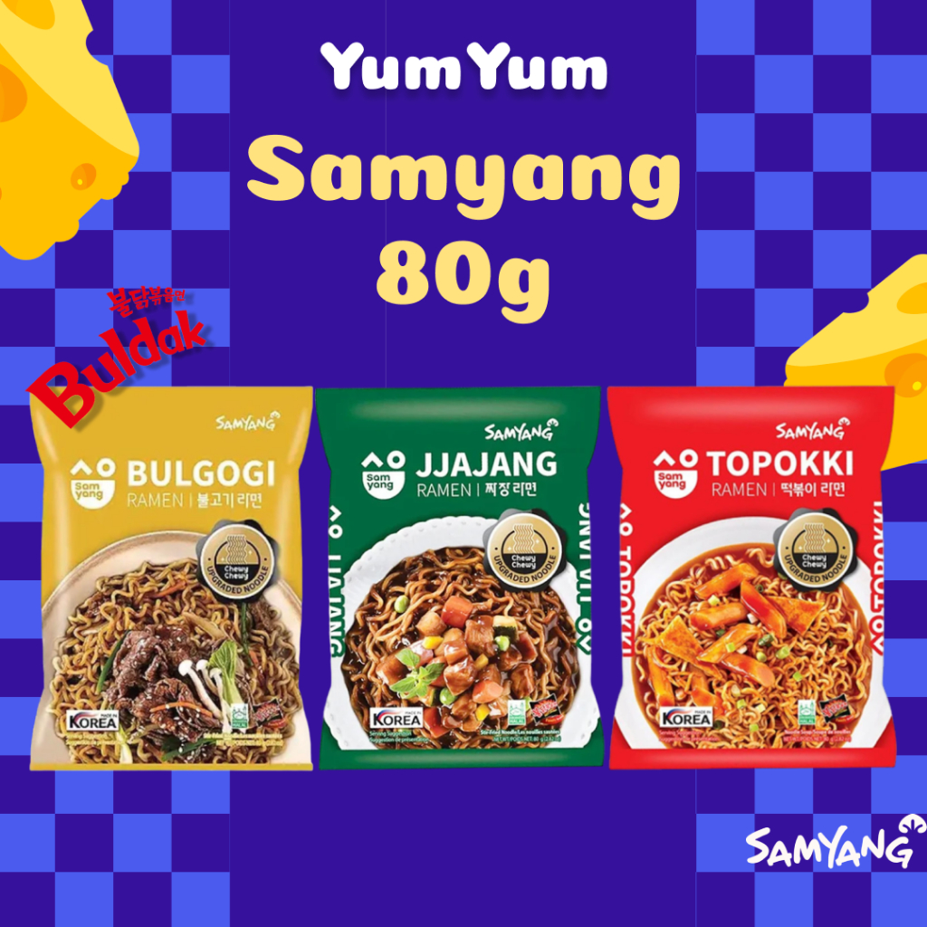 Mì Trộn Hàn Quốc, Mì Samyang Hàn Quốc 80g các vị: topokki, bò bulgogi ...