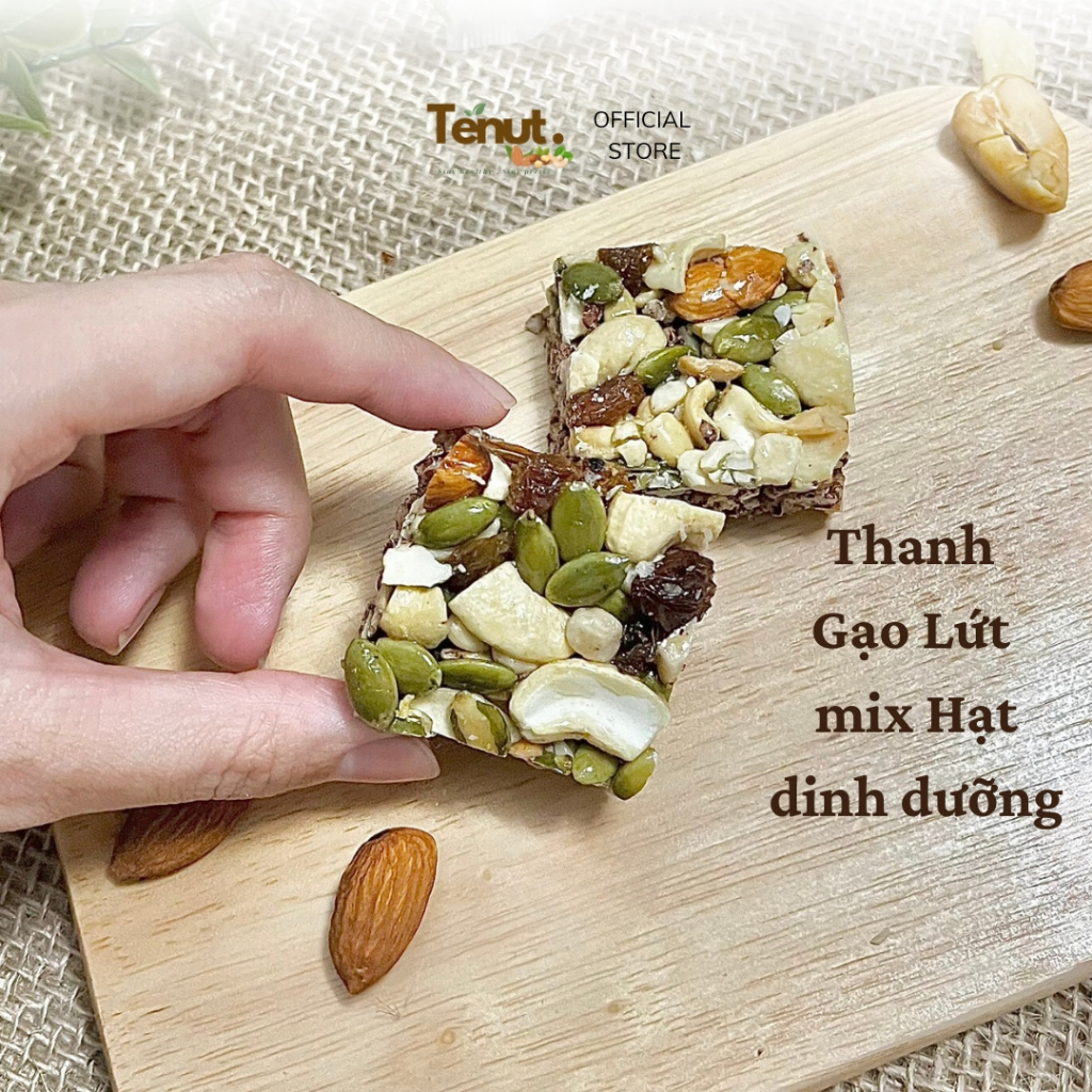 Thanh Gạo Lứt mix Hạt dinh dưỡng ko đường Eatclean 250/500g TENUT ...