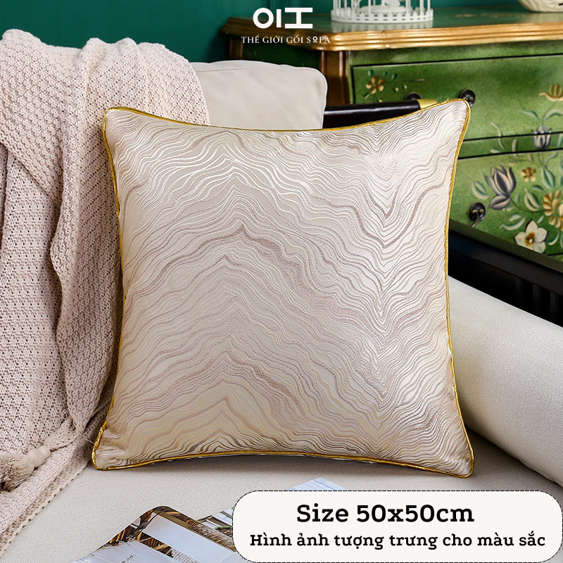 Vỏ gối sofa gối tựa sofa trang trí vuông 50x50cm lụa gấm cao cấp sang ...