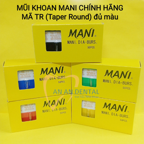 Mũi khoan Mani (vỉ/5 mũi) - Mã TR (TAPER ROUND END) - MANI CHÍNH HÃNG ...