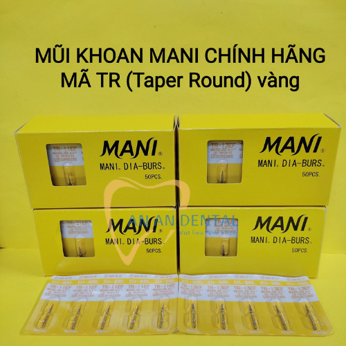 Mũi khoan Mani - Mã TR màu vàng (TAPER ROUND END) - Mani chính hãng ...
