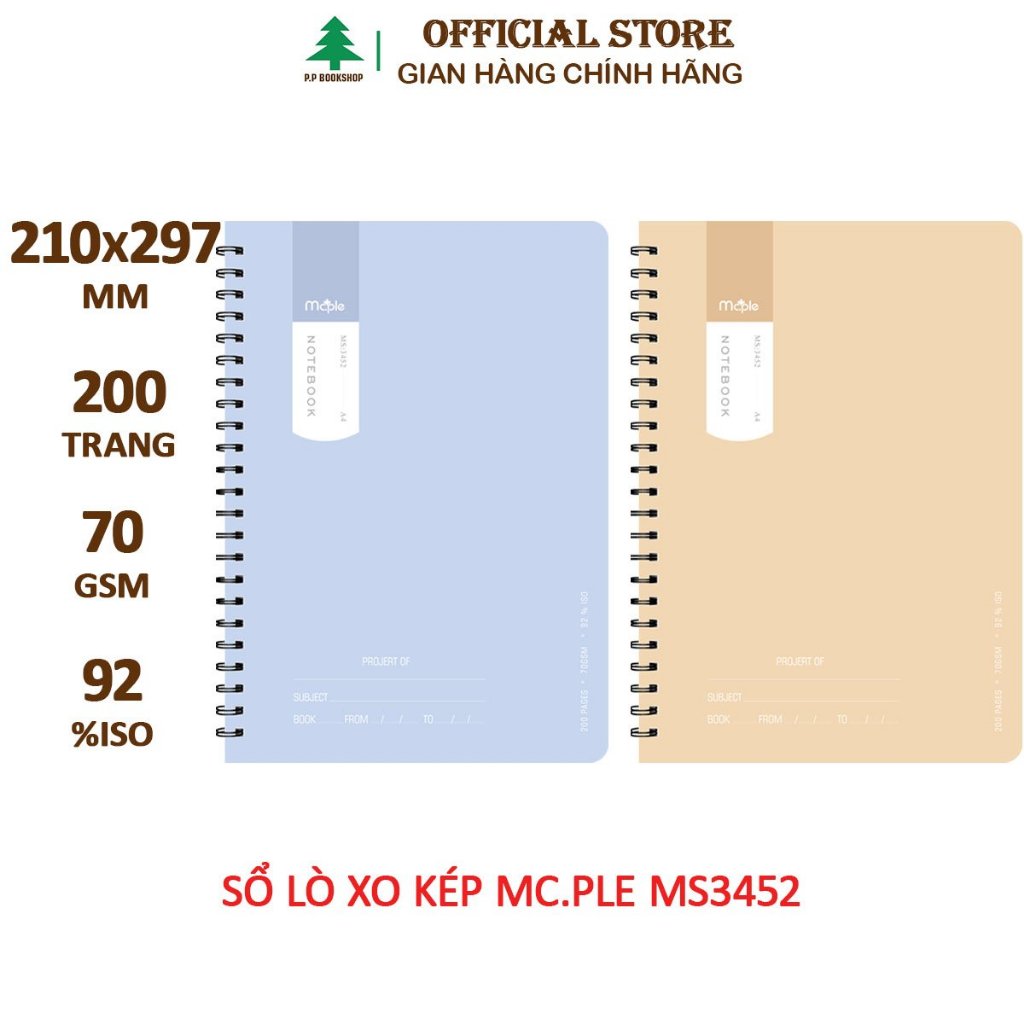 3452 - Sổ lò xo A4 MC.PLE 200 trang | Shopee Việt Nam