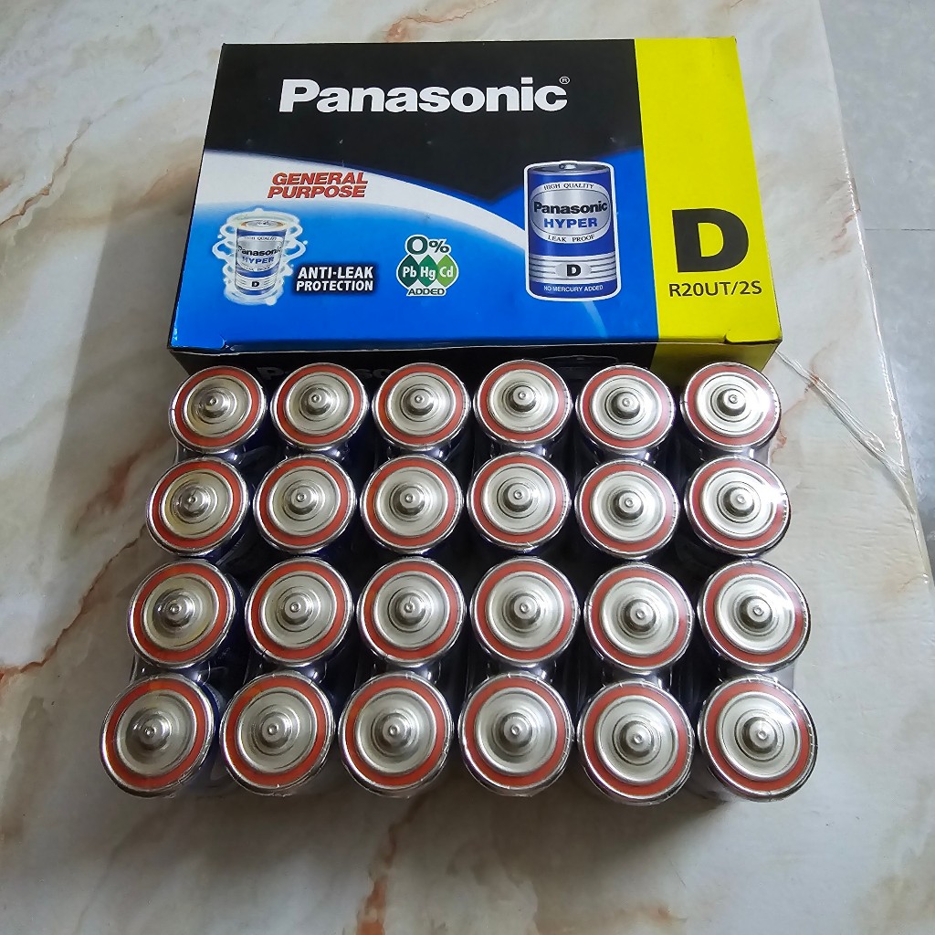 Hộp 24 viên pin đại D Panasonic hyper màu xanh R20UT/2S chính hãng ...