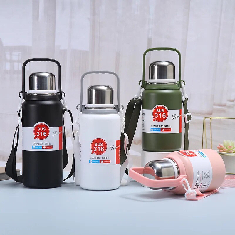 Bình Giữ Nhiệt Inox 316 800ml Có Lưới Lọc Trà, Có Quai Xách, Tặng Kèm Dây Đeo | Shopee Việt Nam