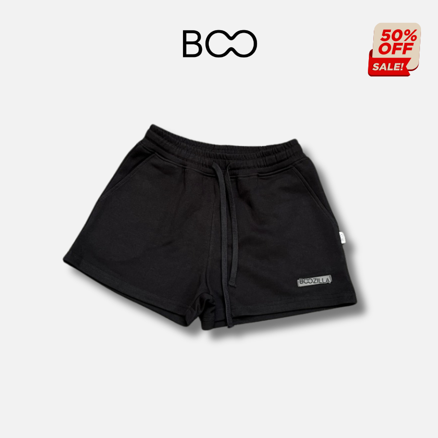 Quần Short Nữ BOO Chất Liệu Nỉ Interlock 2 Da Đính Patch Boozilla ...