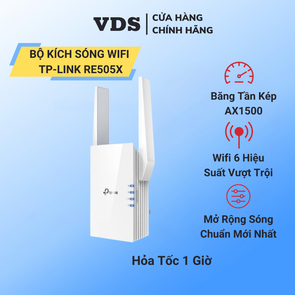 Bộ kích sóng wifi TP-Link RE505X wifi 6, repeater wifi Chuẩn AX1500 ...