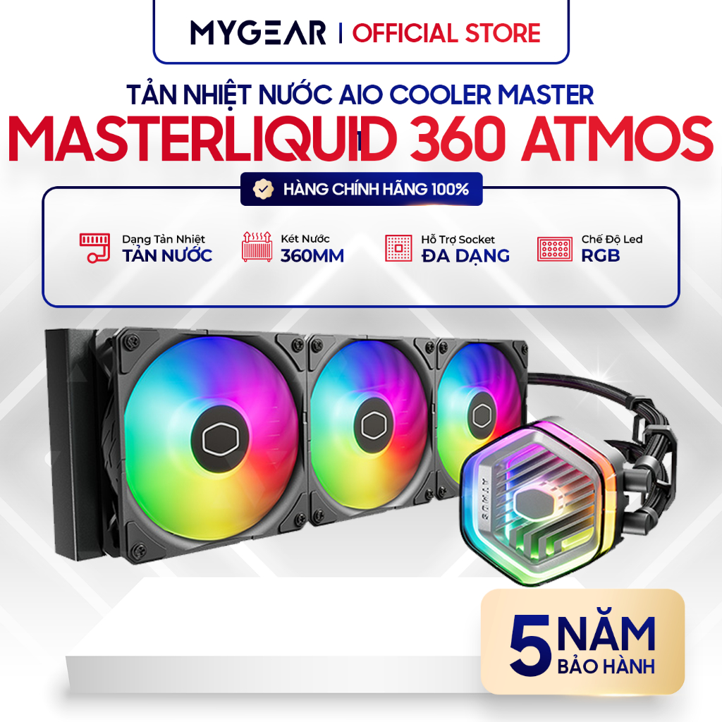 Tản Nhiệt Nước AIO - Cooler Master MASTERLIQUID 360 ATMOS 360mm - Chính ...