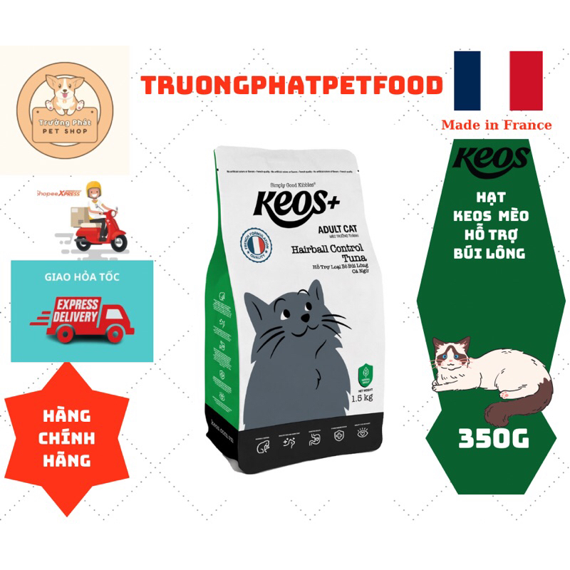 [Keos 350G] Hạt Cho Mèo Hỗ Trợ Tiêu Búi Lông 350G | Shopee Việt Nam