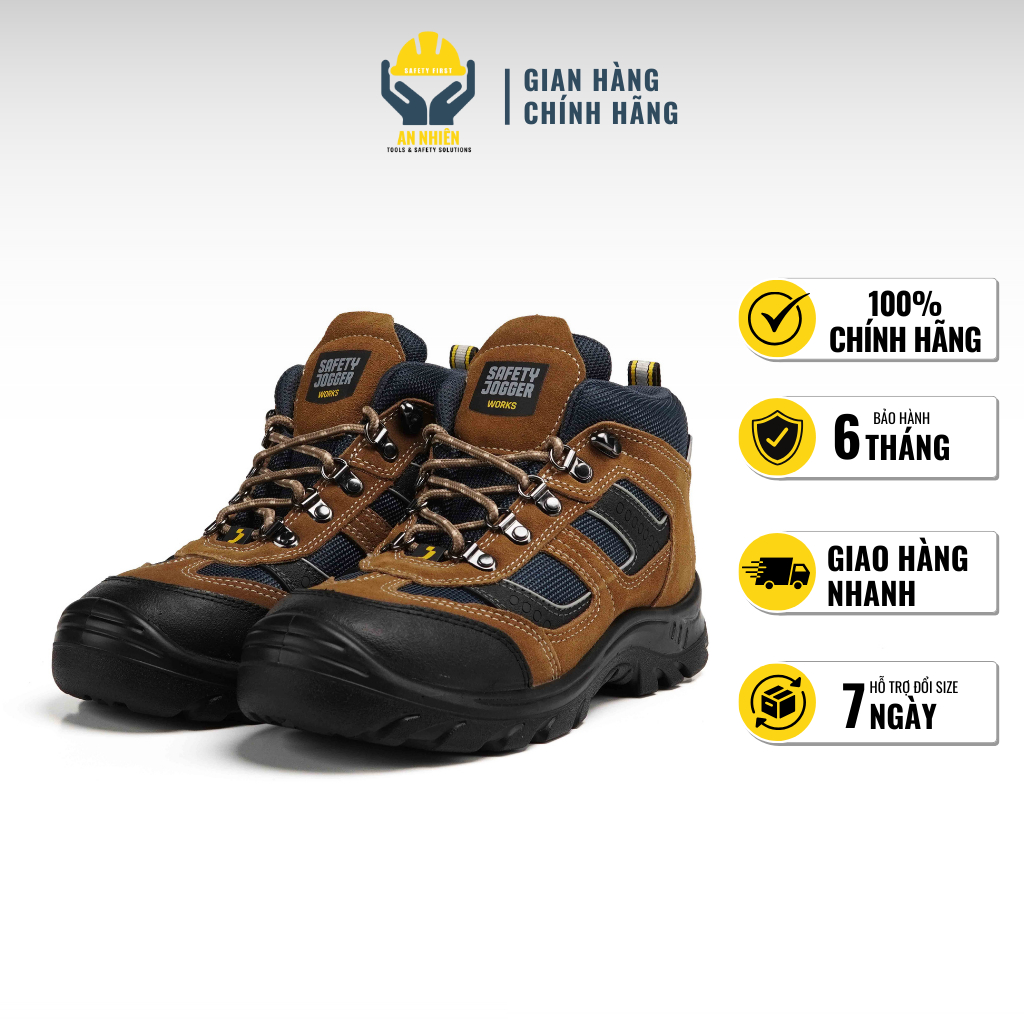 Giày Bảo Hộ Lao Động Safety Jogger X2000 S3 Cổ Cao, Thoáng Khí, Chống ...