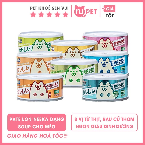 Pate Neeka nội địa Trung Dạng Soup lon 85g cho mèo | Shopee Việt Nam