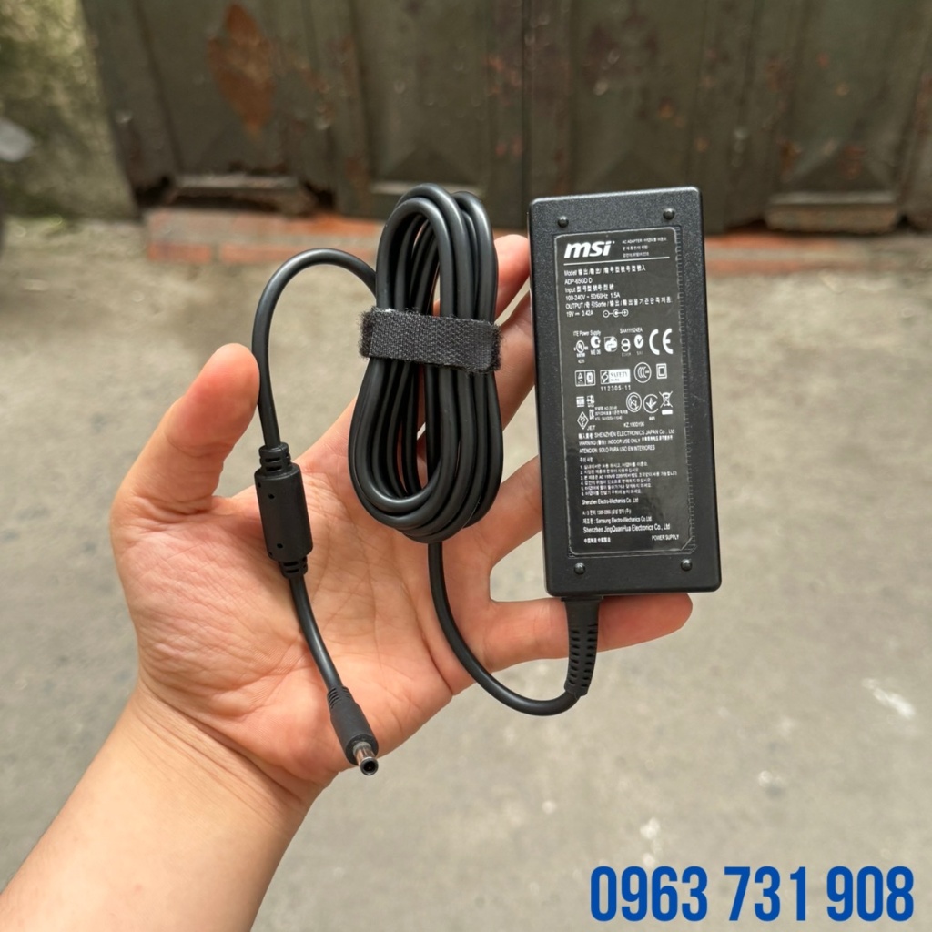 Cục sạc laptop MSI 19V 3.42A 65w 4.5x3.0mm zin tháo máy | Shopee Việt Nam