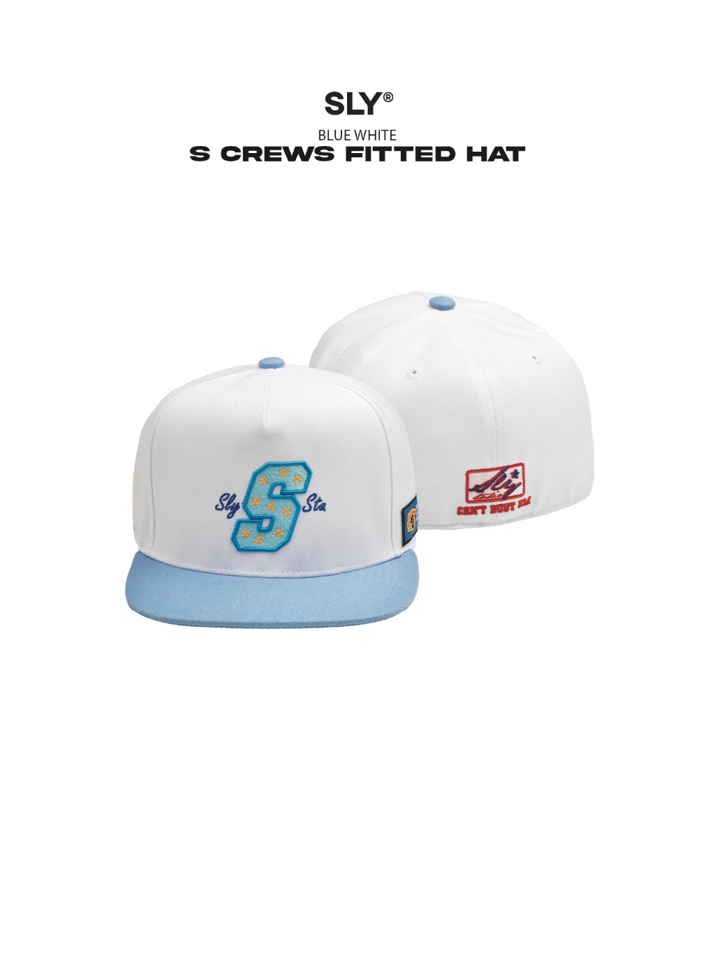 Mũ lưỡi trai SLY S Crews Fitted Hat xanh trắng | Shopee Việt Nam