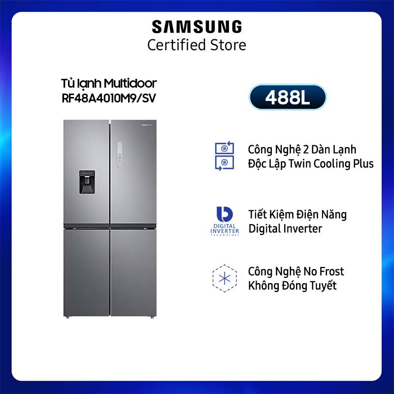 Tủ lạnh Samsung Inverter 488 lít RF48A4010M9/SV - Miễn phí giao + lắp ...