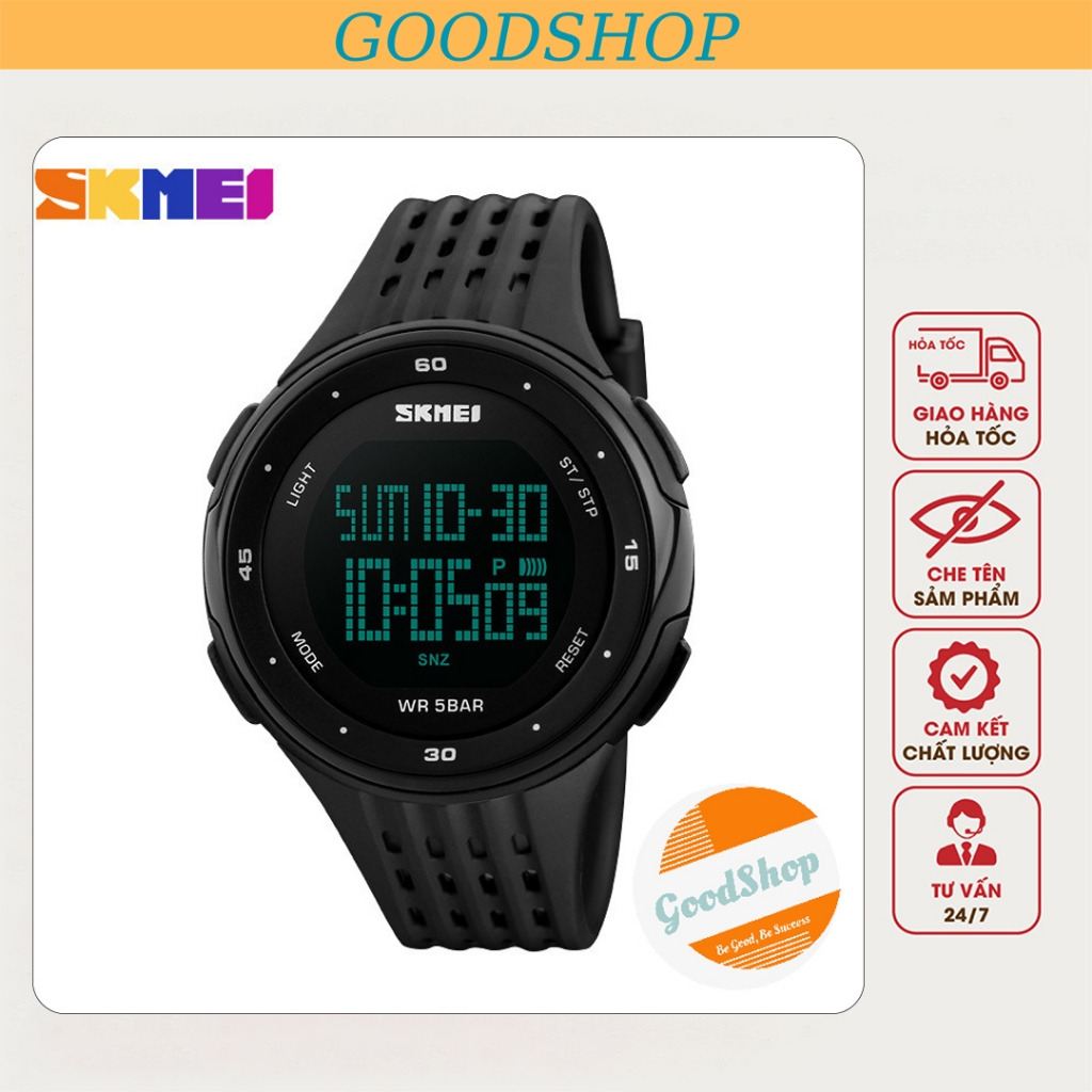 Đồng hồ thể thao điện tử nam Skmei 1219 thời trang dây cao su | Shopee Việt Nam