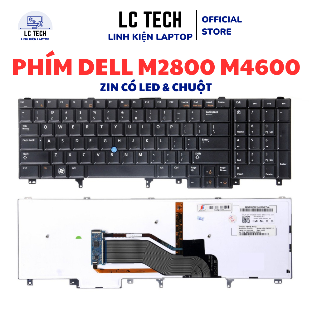 Bàn Phím Laptop Dell Precision M2800 M4600 M4800 M6600 M4700 M6700 ...