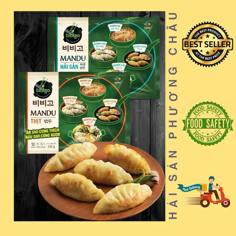 [HỎA TỐC SG] Mandu - bánh xếp nhân hải sản và thịt Bibigo CJ Hàn Quốc 250g | Shopee Việt Nam