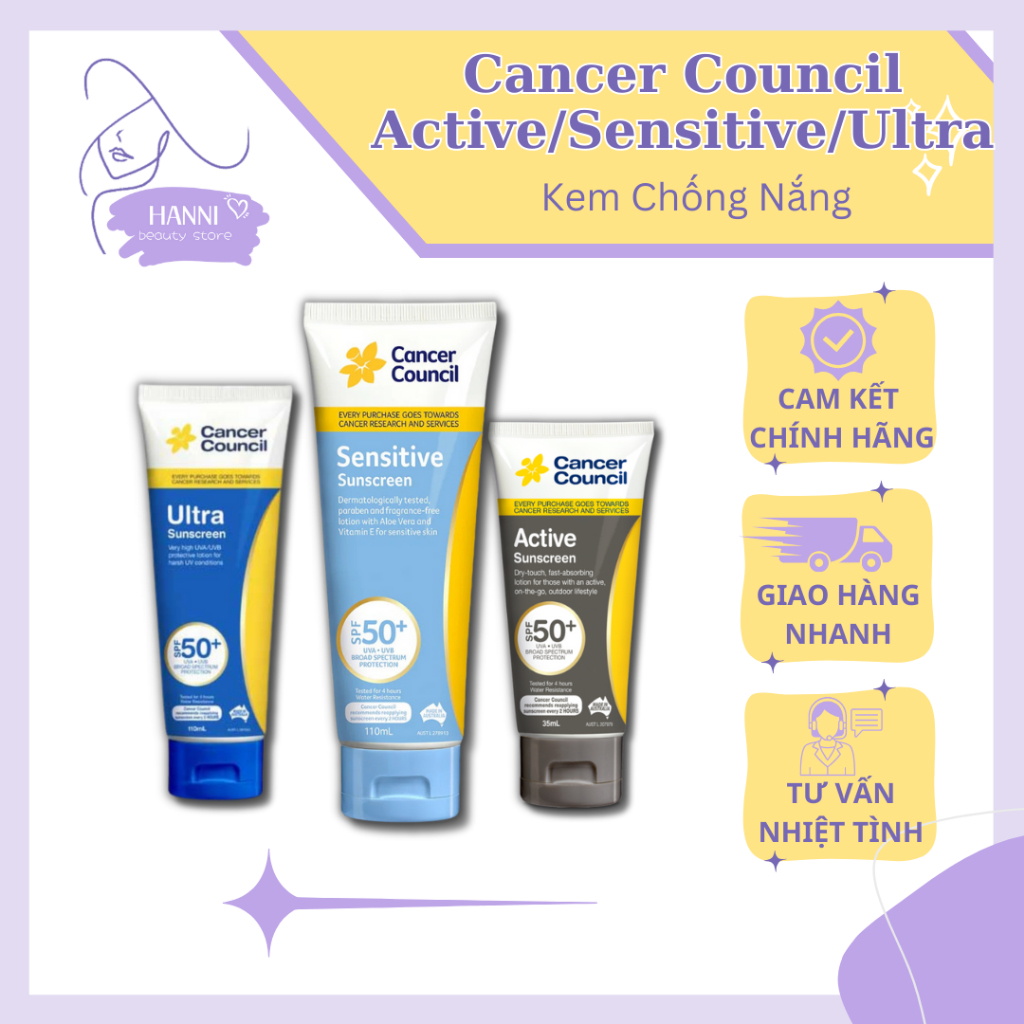 [ CHÍNH HÃNG ] Kem chống nắng Cancer Council Active SPF 50+/ PA ...