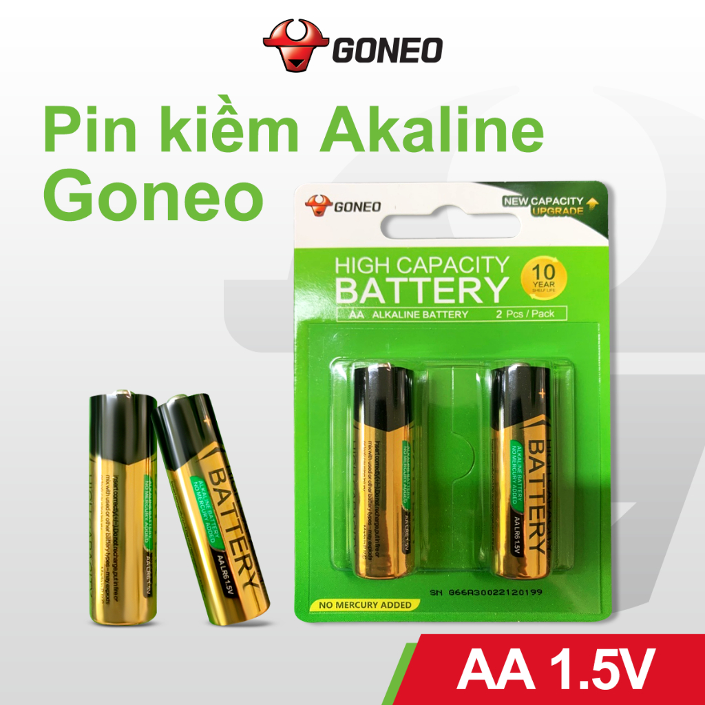 Pin kiềm Akaline ưu tú Goneo AAA 3V - (1 Cặp) - Chính Hãng | Shopee ...