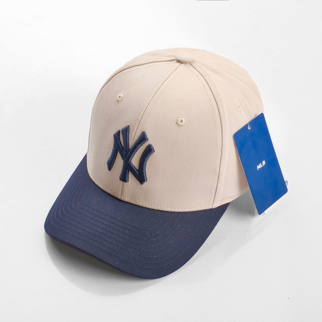 Mũ Nón Lưỡi Trai MLB Meowist chất liệu vải Kaki Cream Navy NY, nón thể ...